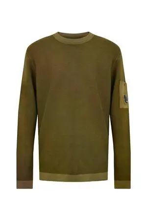 C.P. COMPANY Lens Pocket Crew-neck Sweatshirt - Green