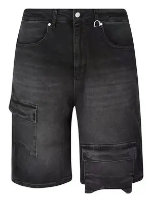 RETERNITY Cargo Denim Shorts - Black