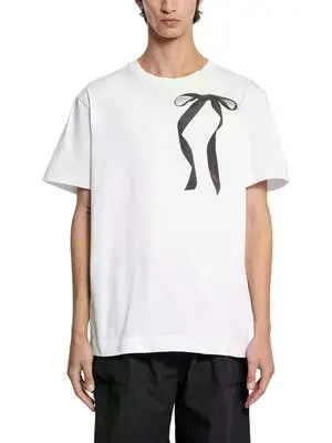 Simone Rocha Ribbon-print Polo Shirt - White