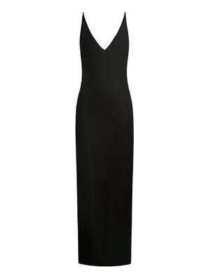 12 STOREEZ Cape Slip Dress - Black