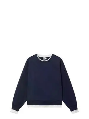 B+AB Glitter-detail Layered Sweatshirt - Blue