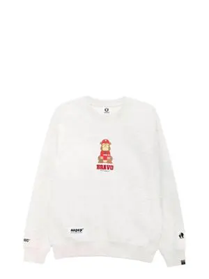 AAPE BY *A BATHING APE® Embroidered-logo Sweatshirt - Grey