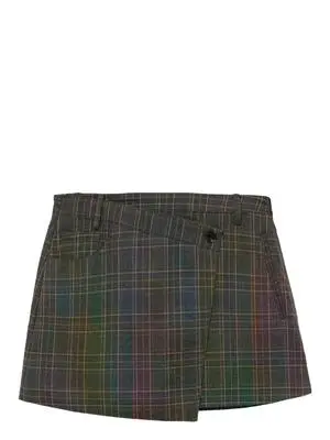 B+AB Checked Mini Skirt - Grey
