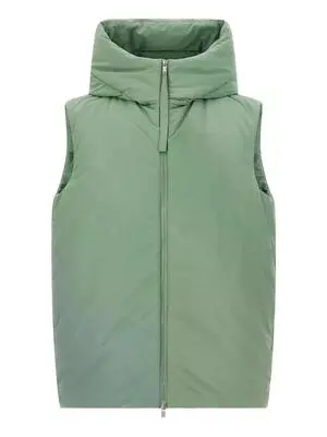 JIL SANDER Hooded Padded Gilet - Green