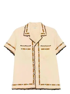 BODE Beaded Embroidered Shirt - Neutrals