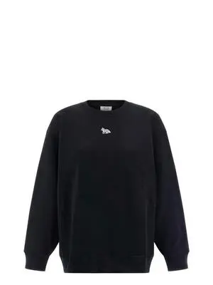 Maison Kitsuné Baby Fox Patch Crew-neck Sweatshirt - Black
