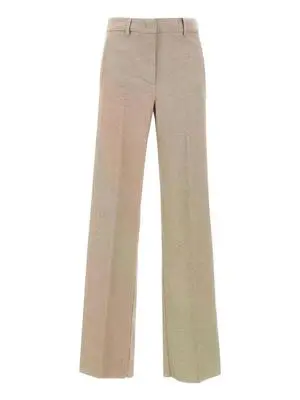 Marella Pressed-crease Wide-leg Trousers - Neutrals