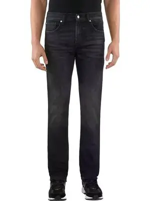 7 For All Mankind Dark-wash Straight Leg Jeans - Grey
