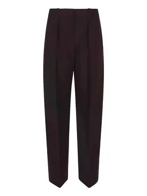 Victoria Beckham Pleated Tailored Trousers - Red