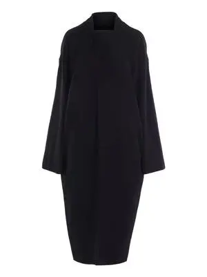 Rick Owens Island Wool Coat - Black