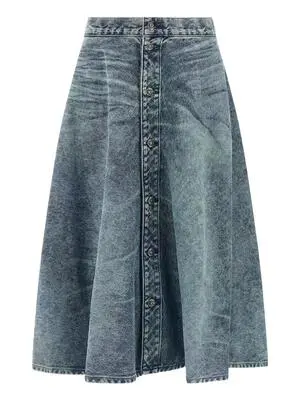 DIESEL Stone-washed Denim Skirt - Blue