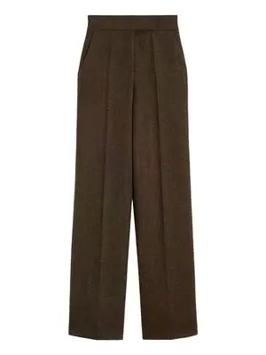 Max Mara Pleated Wide-leg Trousers - Brown