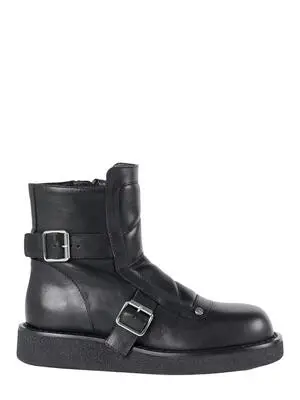 ANN DEMEULEMEESTER Sune Buckle-detail Biker Boots - Black