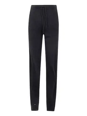 ABSOLUT CASHMERE Cashmere Drawstring Trousers - Black