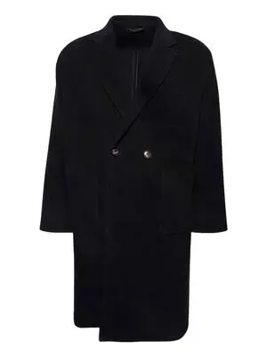 DOPPIAA Double-breasted Patch-pocket Coat - Blue