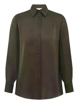 Zimmermann Embroidered Satin Shirt - Green