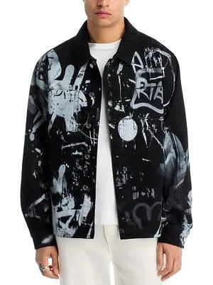 RTA Denim Graffiti Jacket