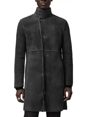 John Varvatos Ellwood Shearling Coat - Charcoal
