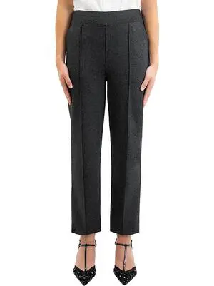 Hue Tweed Pull-on Trousers - Charcoal Heather