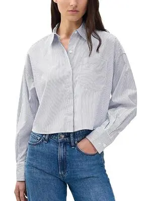 Rag & Bone Marin Cropped Shirt - White