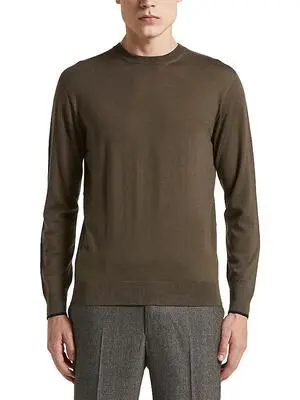 Peserico Wool Crewneck Sweater - Bark Brown