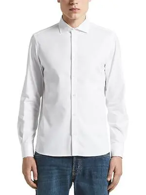 Peserico Regular Fit Button Up Shirt - Flash White