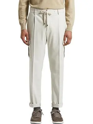 Peserico Relaxed Fit Drawstring Cargo Pants - Chalk White