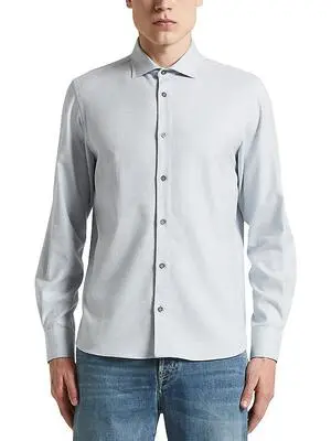Peserico Button Front Shirt - Light Blue