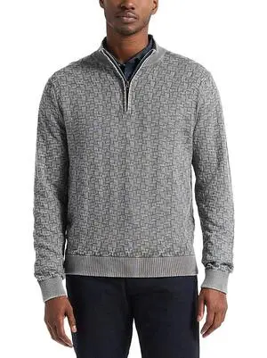 Robert Graham Aubin Quarter Zip Sweater Grey