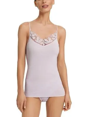 Hanro Kalea Embroidered Camisole - Pink Lavender