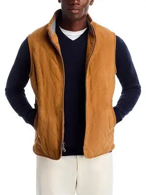 Peter Millar Essex Suede Vest - Whiskey