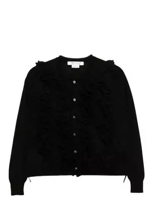 Comme Des Garçons Ruched Cardigan - Black