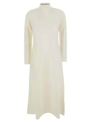 Antonelli Firenze Mock-neck Midi Dress - White