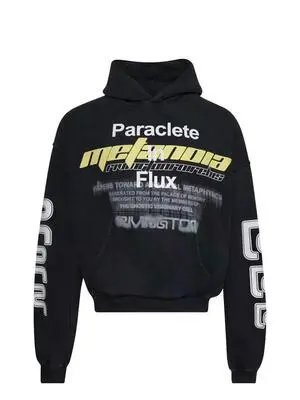 RRR123 Graphic-print Hoodie - Black