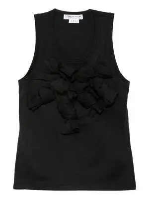 Comme Des Garçons Bow-embellished Tank Top - Black