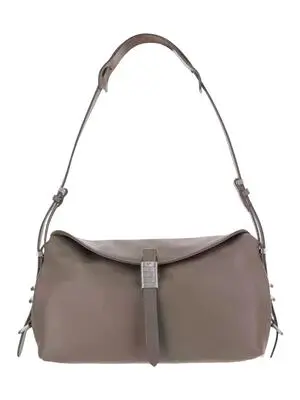 Pinko Flap-closure Leather Shoulder Bag - Grey