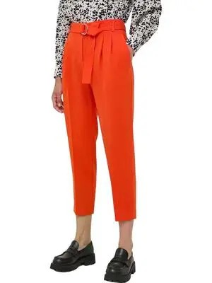 BOSS Pleated Cropped Trousers - 821 Orange