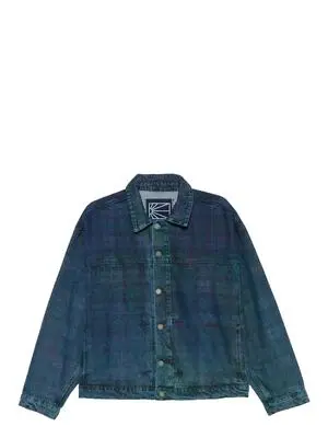 RASSVET Plaid Denim Jacket - Blue