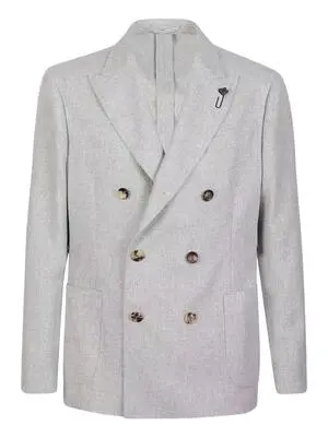 LARDINI Double-breasted Blazer - Grey
