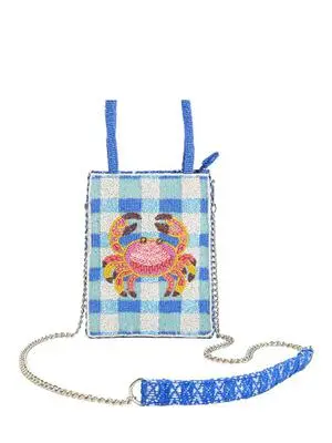 Yumi Kim Check Mate Crab Beaded Crossbody Handbag - Pink