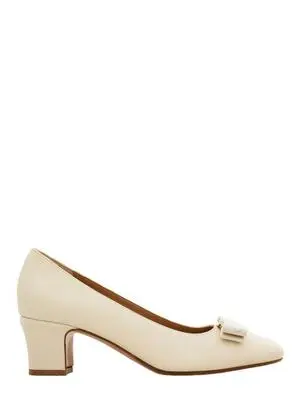 FERRAGAMO Vara Bow Block Heel Pumps - Red
