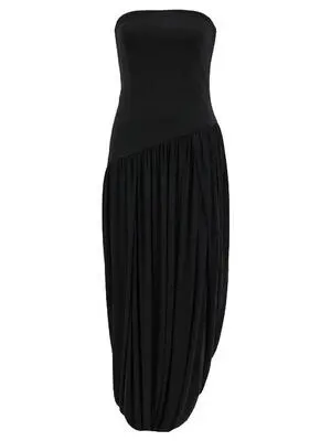 FERRAGAMO Bustier Viscose Blend Dress - Black