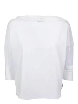 SNOBBY SHEEP Boatneck Cotton T-shirt - White