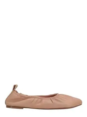 NICCOLO PASQUALETTI Obliqua Leather Ballet Flats - Neutrals