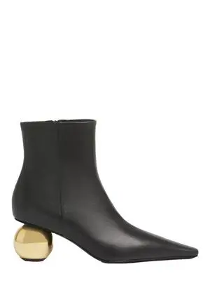 Marni Spherical-heel Pointed-toe Boots - Black