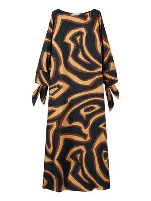 Emilio Pucci Printed Silk Kaftan Brown