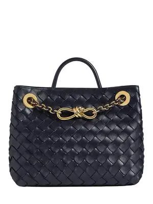 BOTTEGA  VENETA Intrecciato Leather Andiamo Chain Bag - Nocturnal
