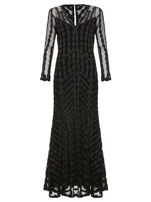 PHASE EIGHT Marie Tapework Mesh Maxi Dress