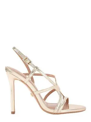 Carvela Viola Metallic Heeled Sandals - Gold
