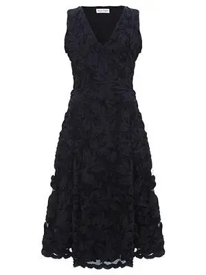 PHASE EIGHT Paloma V-neck Lace Midi Dress - Black